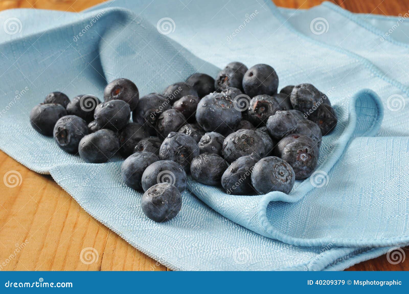 Freshly washed blueberries stock image. Image of napkin - 40209379