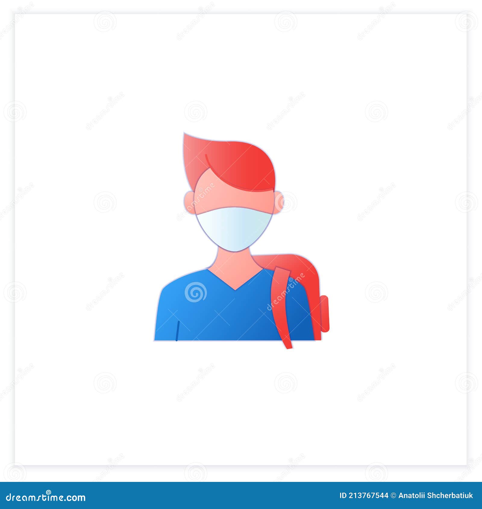 Freshman flat icon stock vector. Illustration of celebrate - 213767544