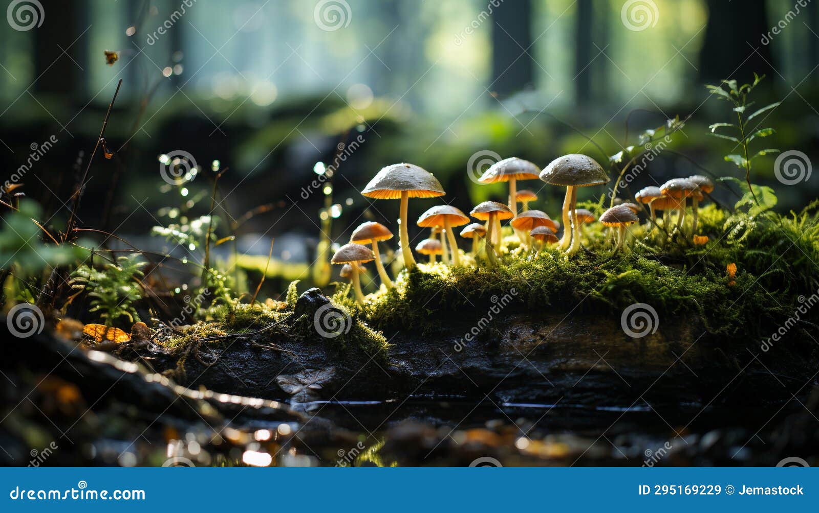 Freshness of Autumn Forest Growth, Close Up of Slimy Toadstool ...