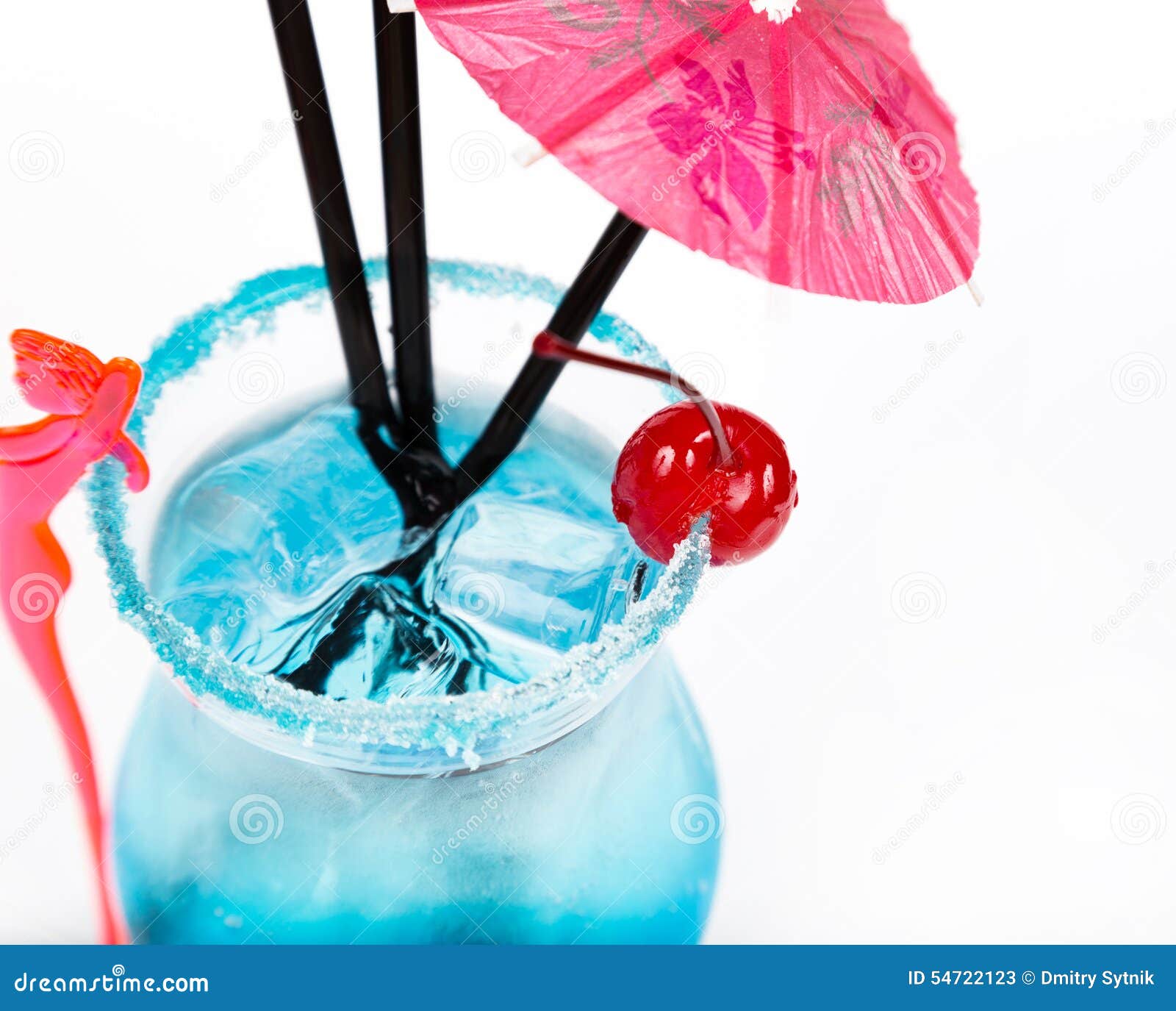 Freshness Cocktail with Ice in Glass with Drinking Straw Stock Image ...