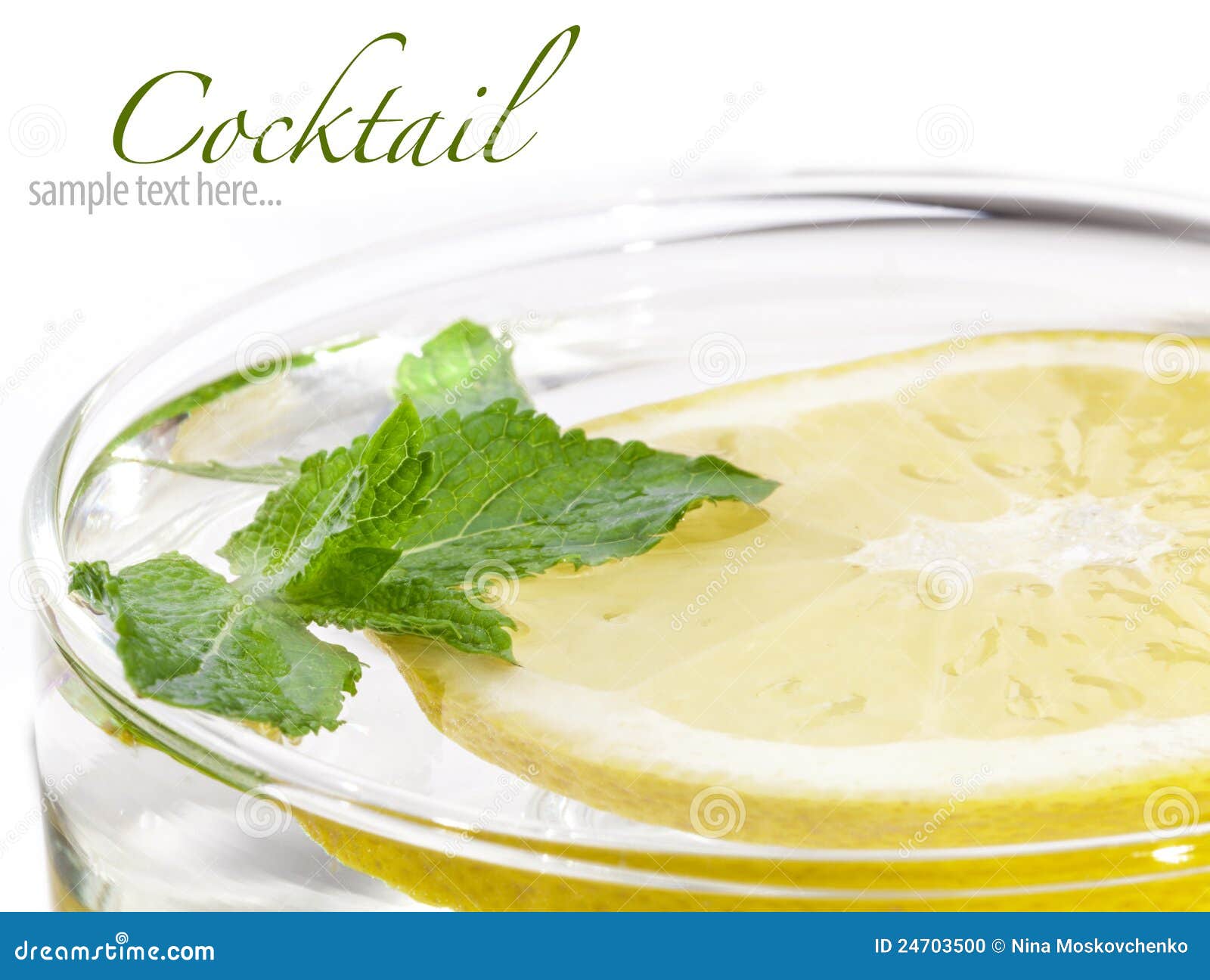 Freshness Cocktail, Lemon and Mint Stock Photo - Image of nature ...