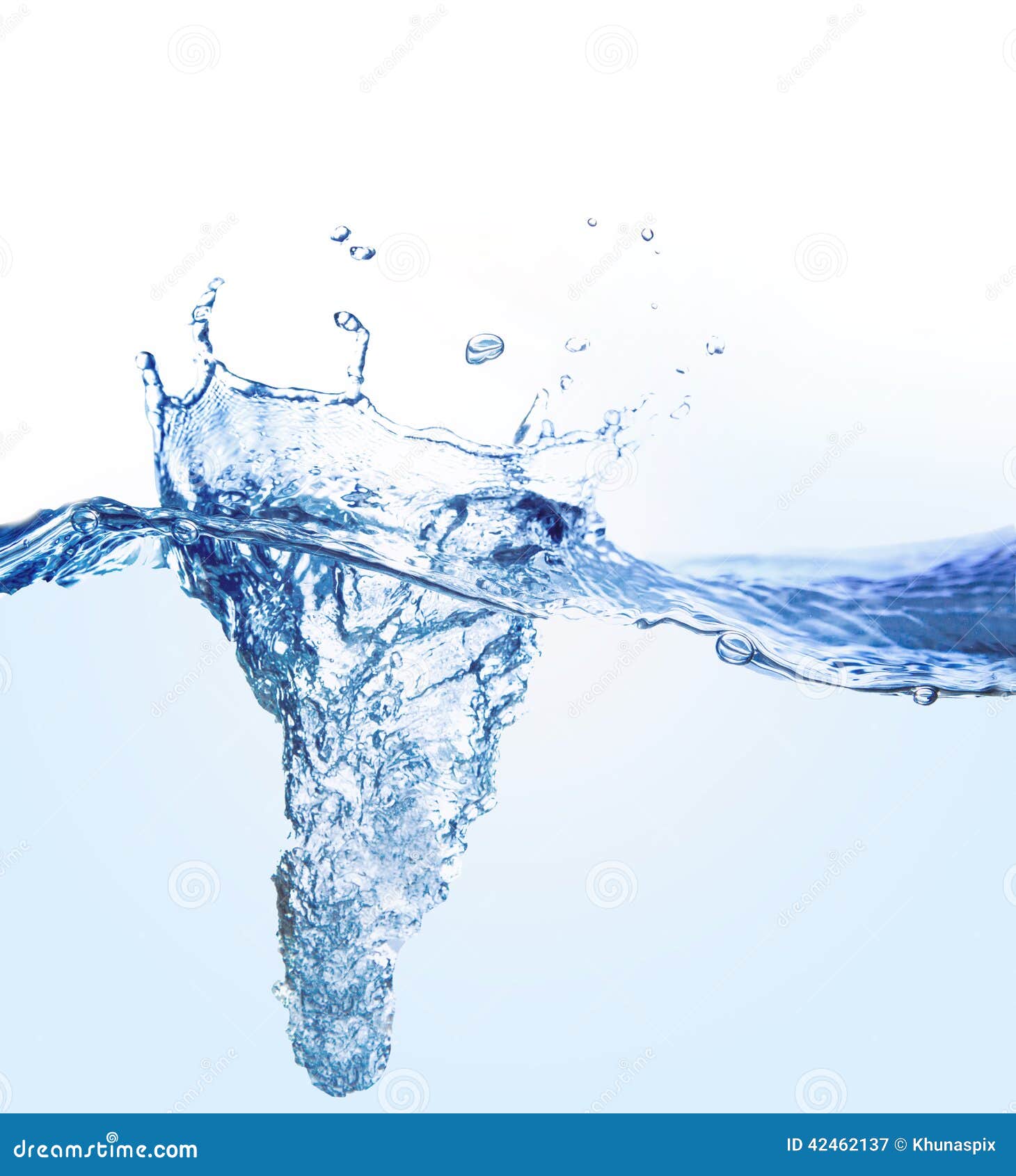 Freshness Drinking Water Drop on Blue Water Stock Image - Image of ...