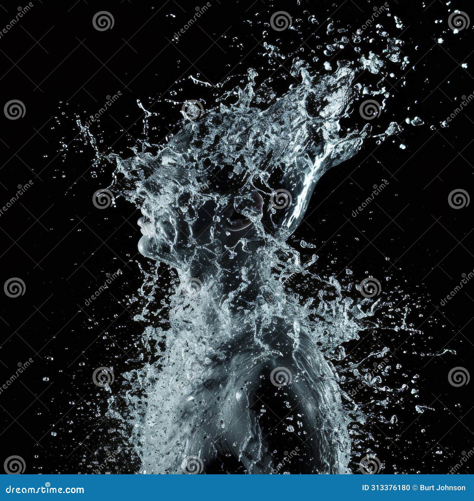 Freshness Fresh Water Splash Shaped Like a Human Stock Photo - Image of ...