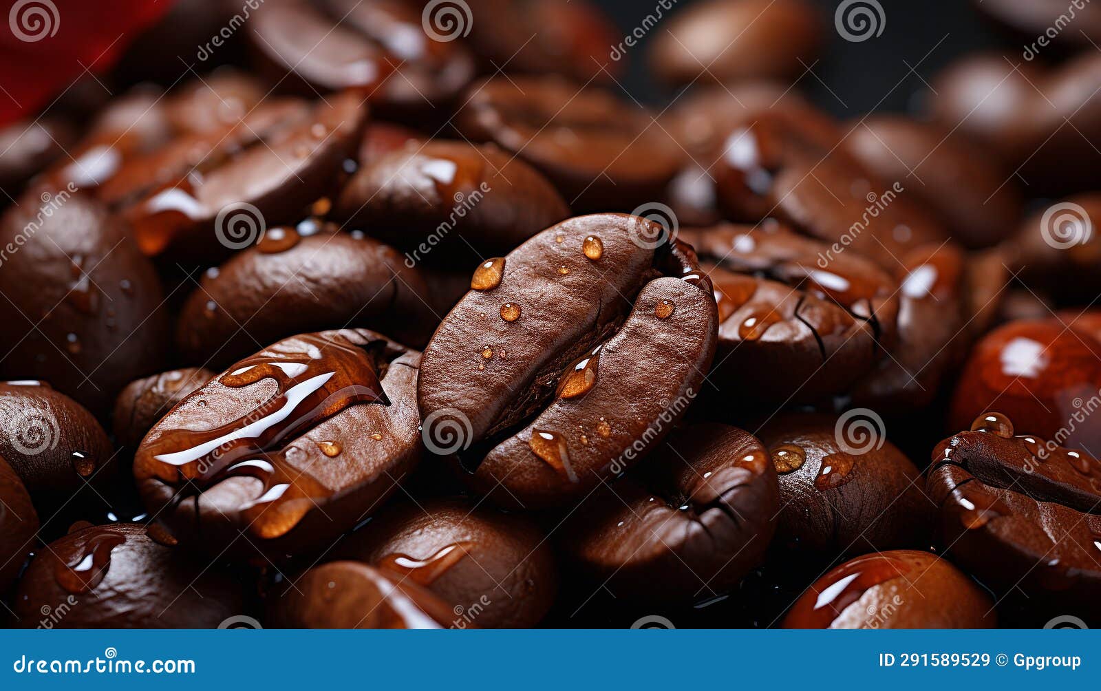 Freshness and Heat in a Dark Coffee Bean Backdrop Generated by AI Stock ...