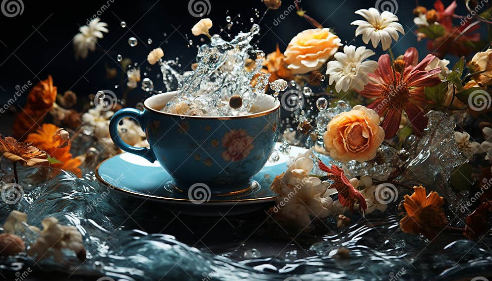Freshness of Nature in a Coffee Cup, a Gourmet Refreshment Generated by ...