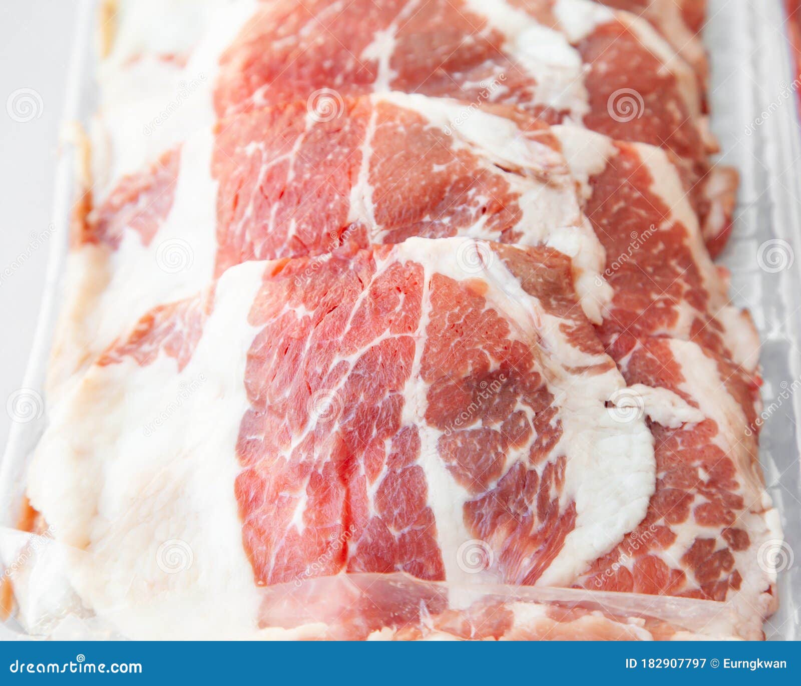 Freshness Sliced Raw Beef in Food Container Stock Image - Image of ...