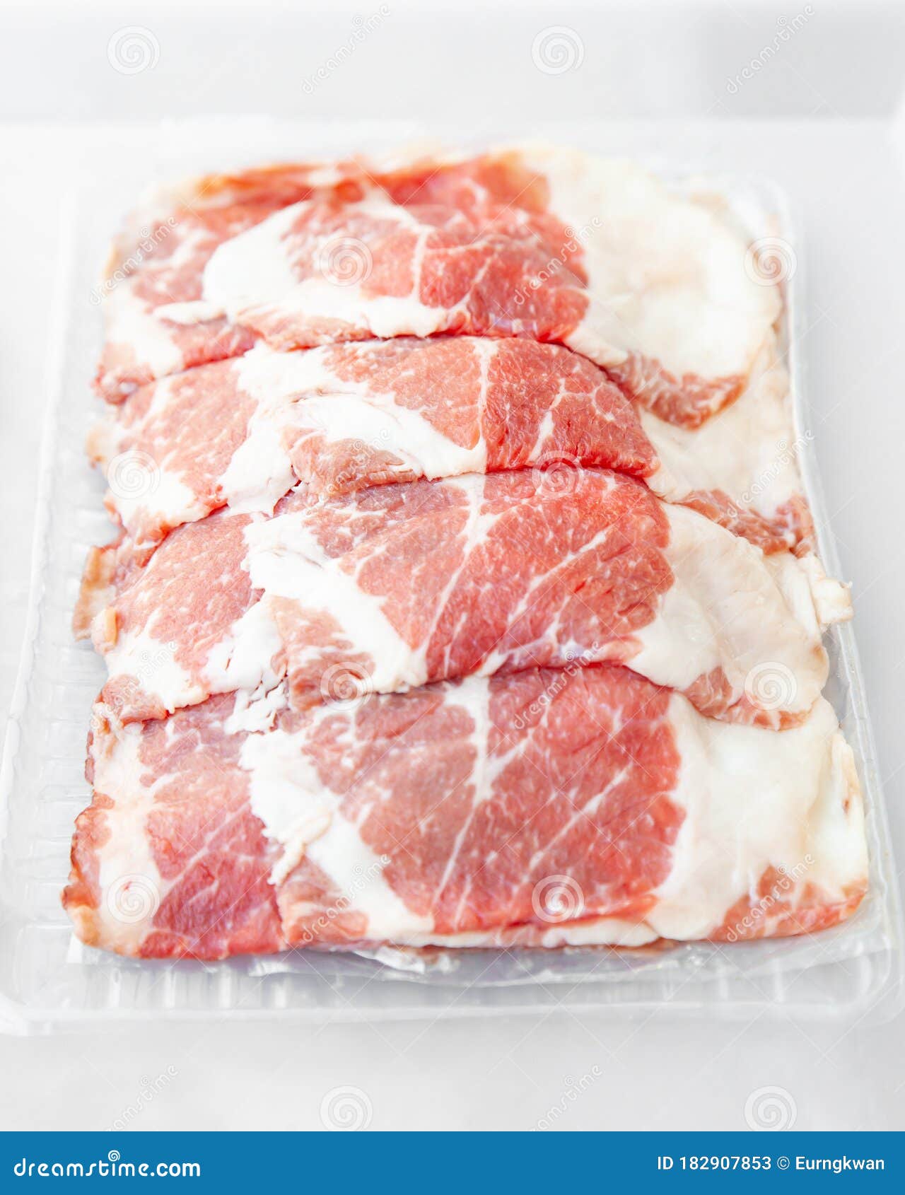 Freshness Sliced Raw Beef in Food Container Stock Image - Image of ...