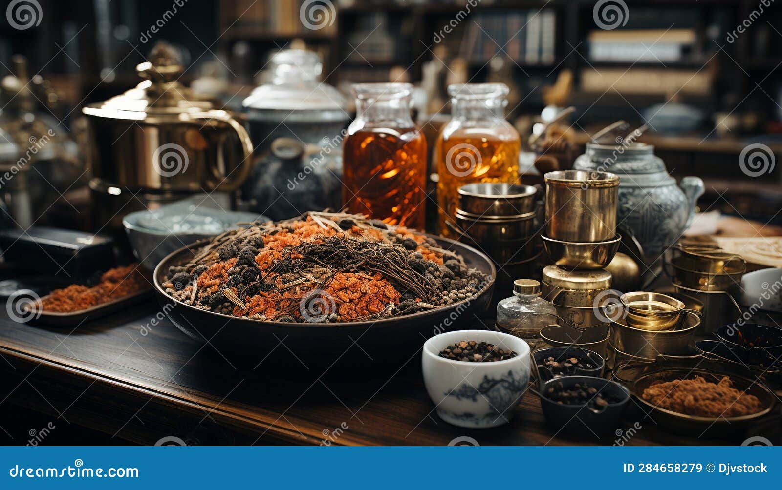 Freshness and Spice in Homemade Cooking, a Rustic Table Setting ...