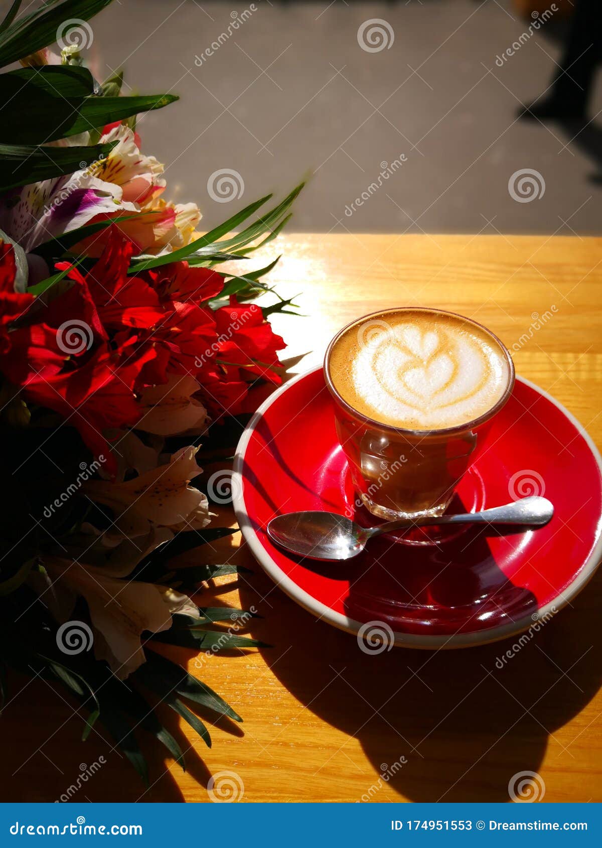 Coffee in Spring stock image. Image of cafe, coffee - 174951553
