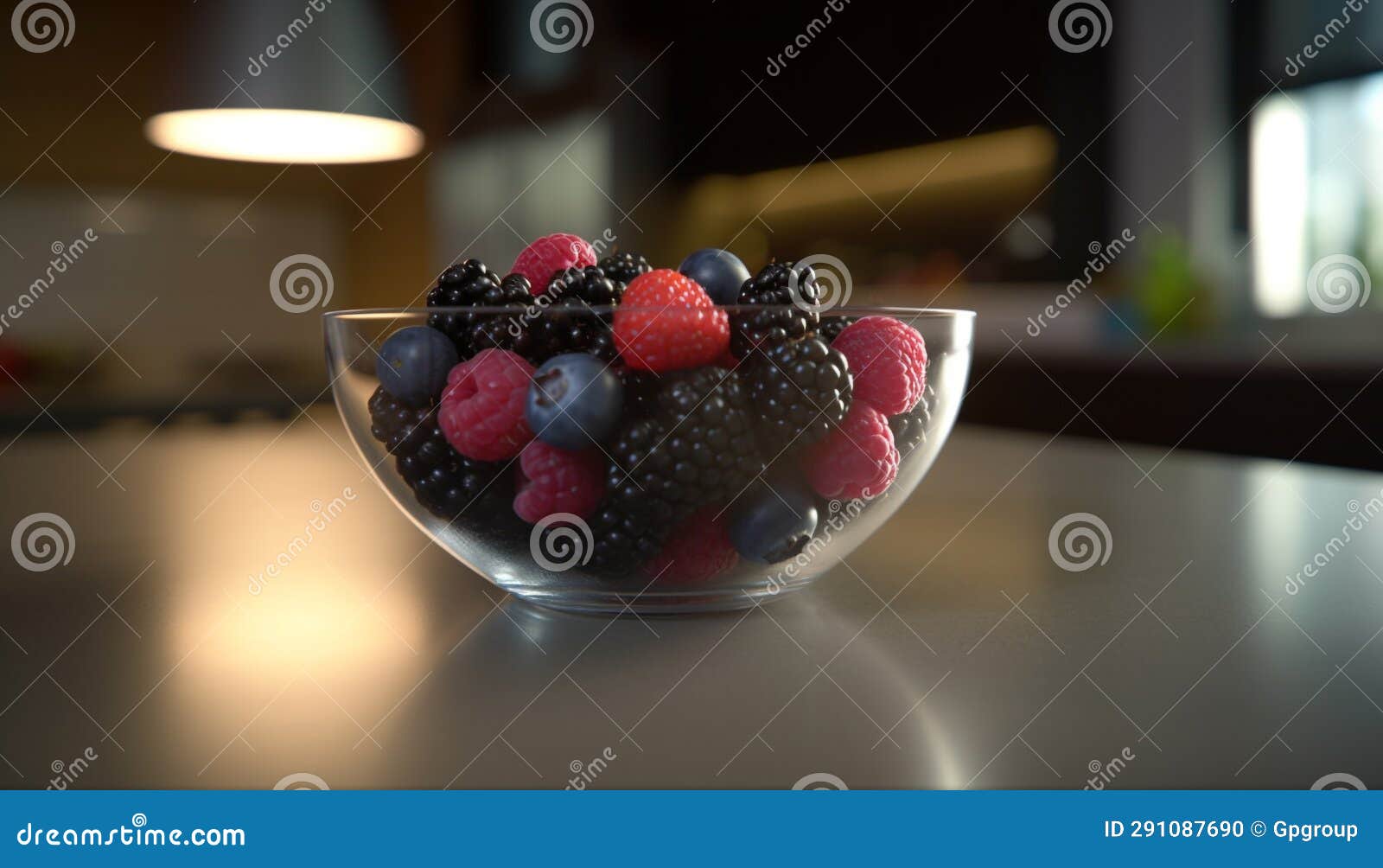 Freshness and Sweetness in a Bowl of Healthy Berry Fruit Generated by ...