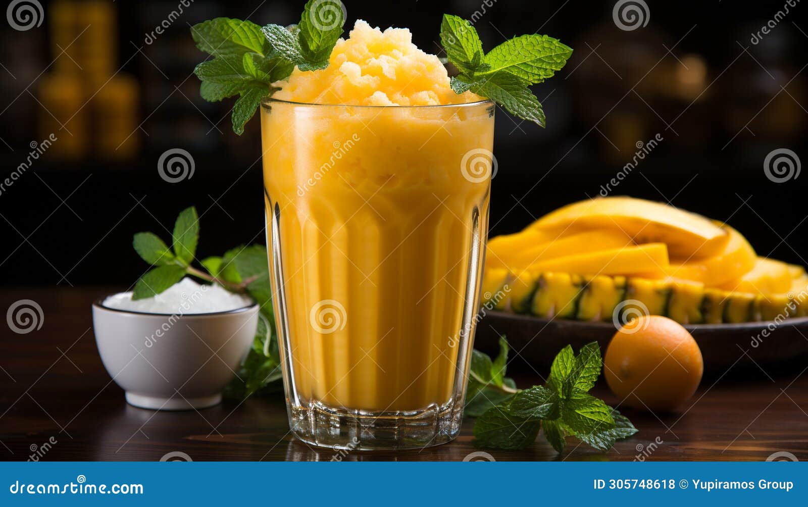 Freshness And Sweetness In A Healthy Summer Fruit Cocktail Generated By