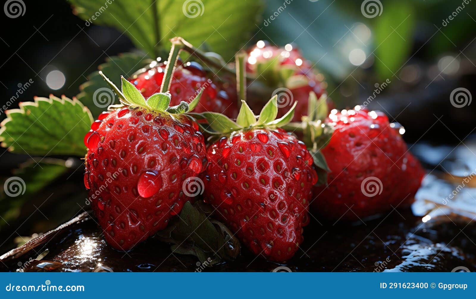 Freshness and Sweetness in Nature Strawberry, Raspberry, Berry Fruit ...
