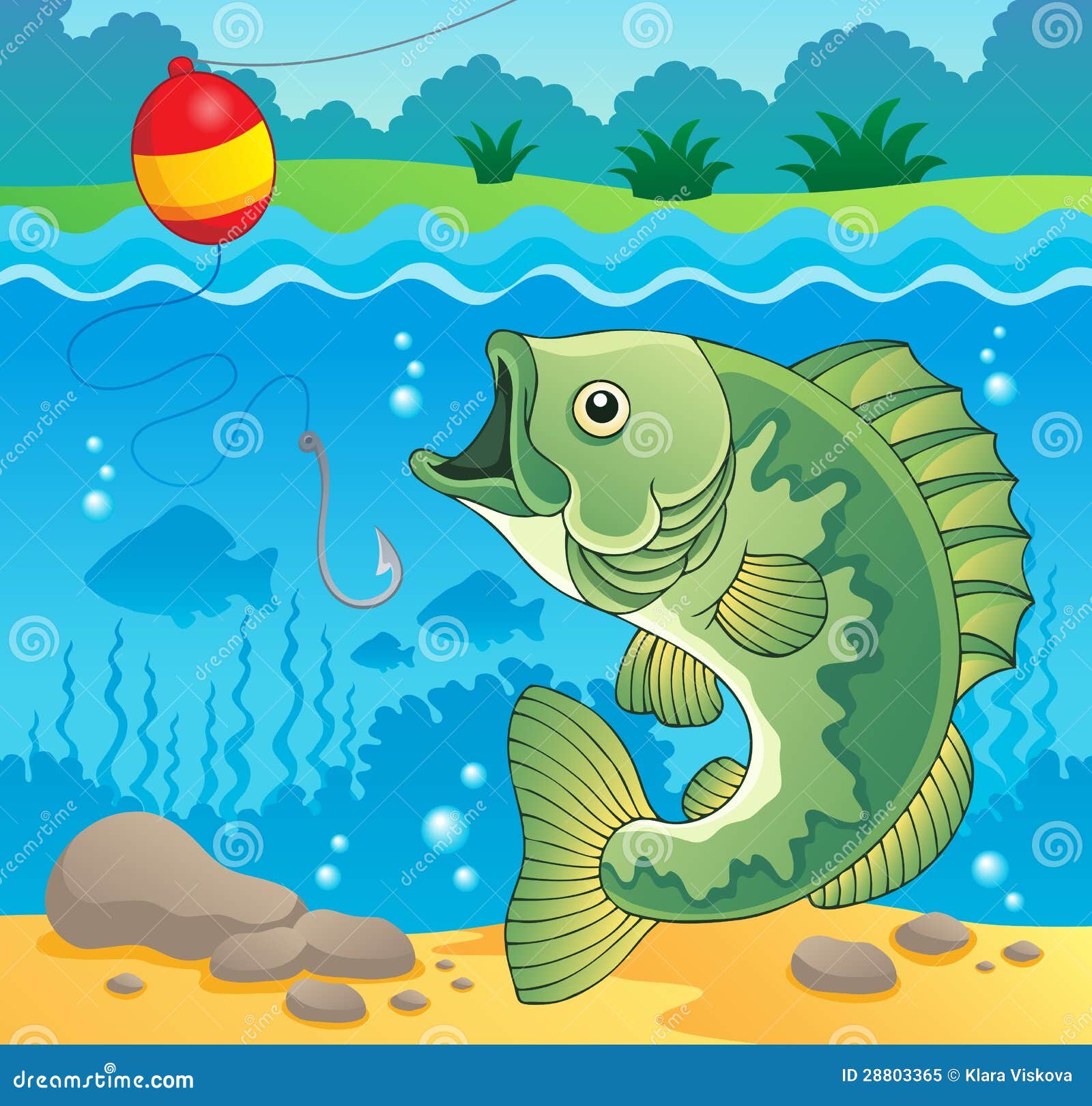 Freshwater Fish Theme Image 5 Vector Illustration | CartoonDealer.com ...