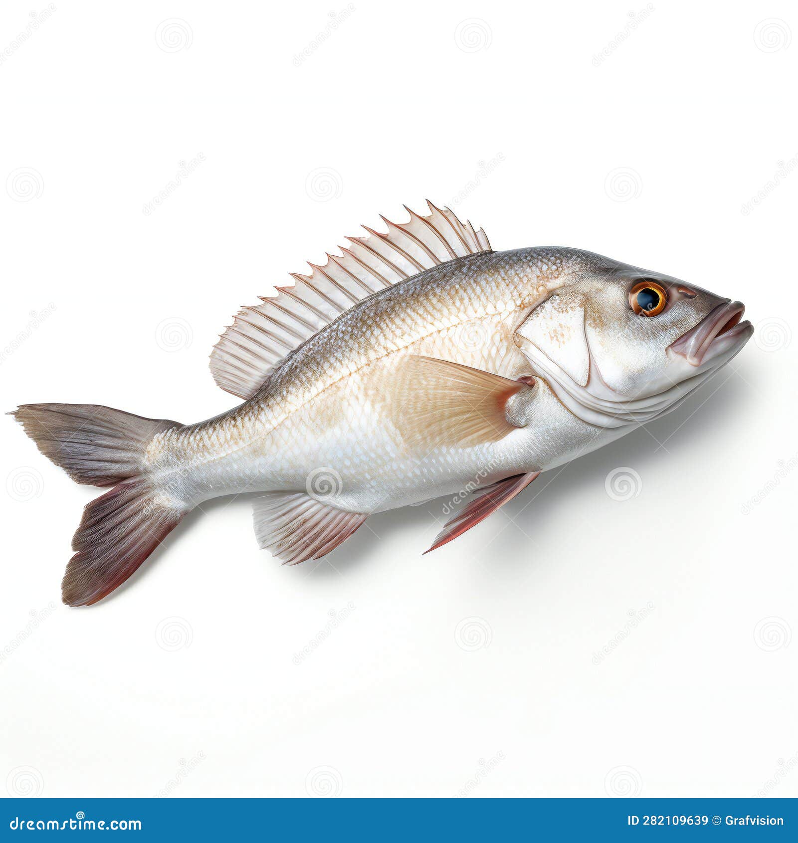 Freshwater Fish on White Background Stock Illustration - Illustration ...
