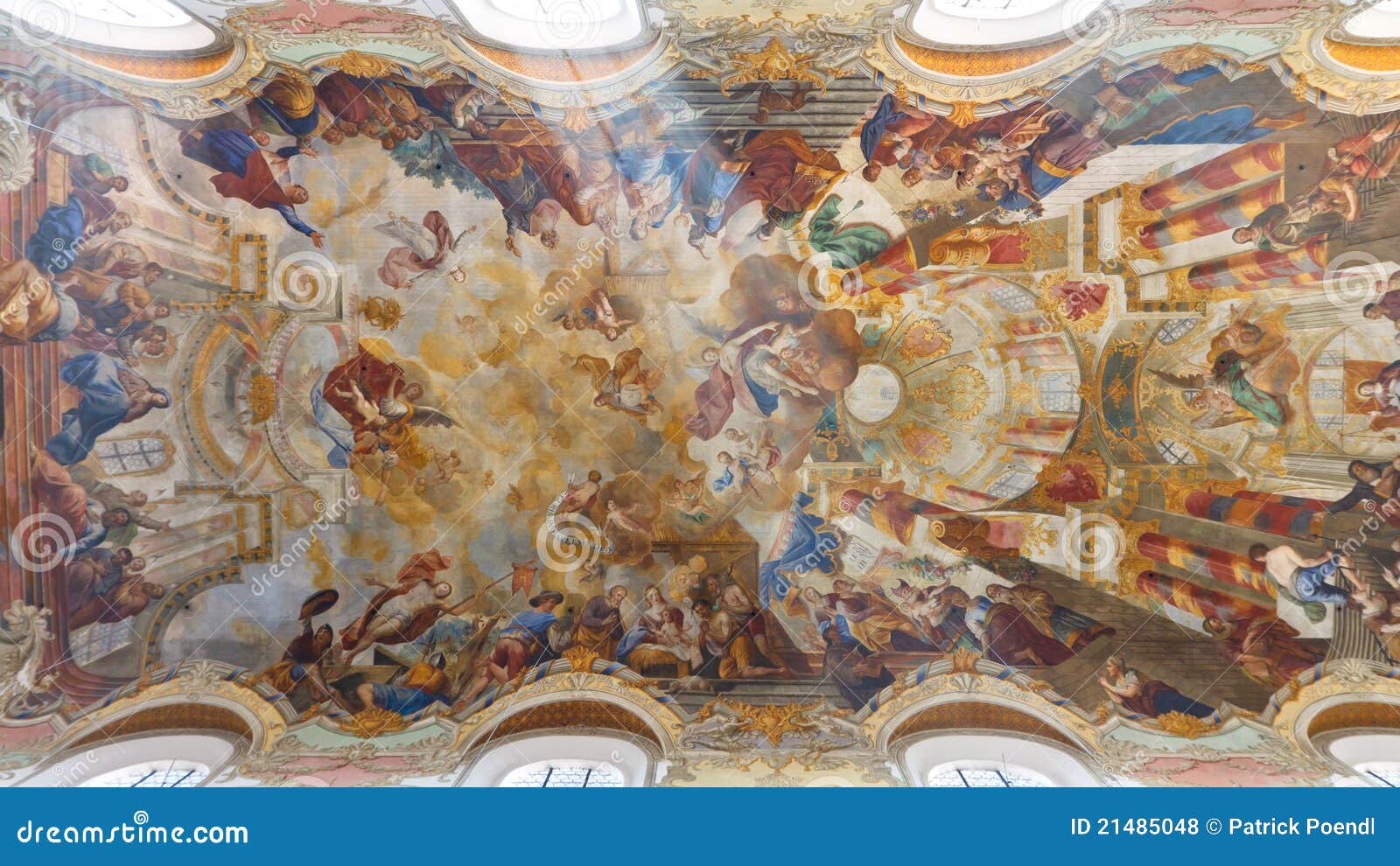 Freskos an Der Barocken Kirche Redaktionelles Stockfoto - Bild von ...