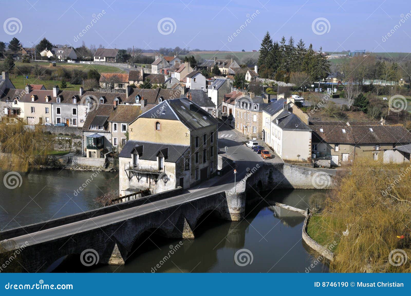 Fresnay on Sarthe in France Stock Photo - Image of house, roof: 8746190