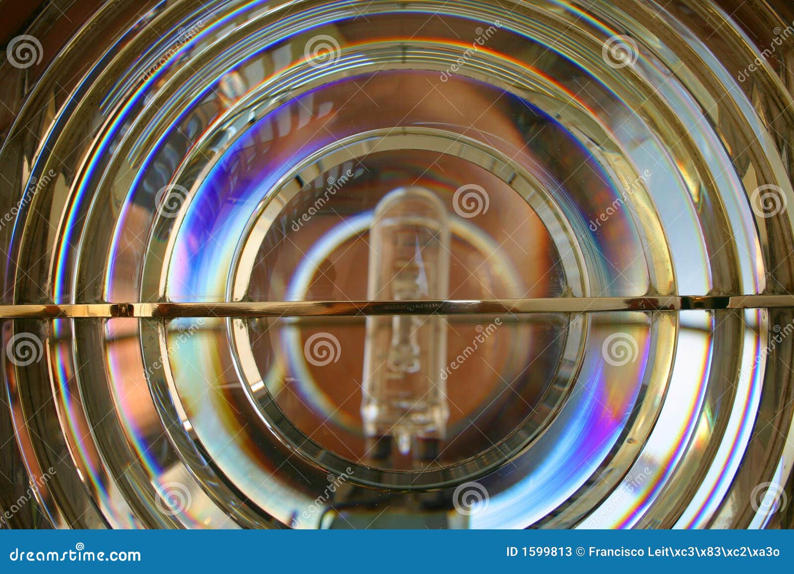 Fresnel lens stock image. Image of navigation, filament - 1599813