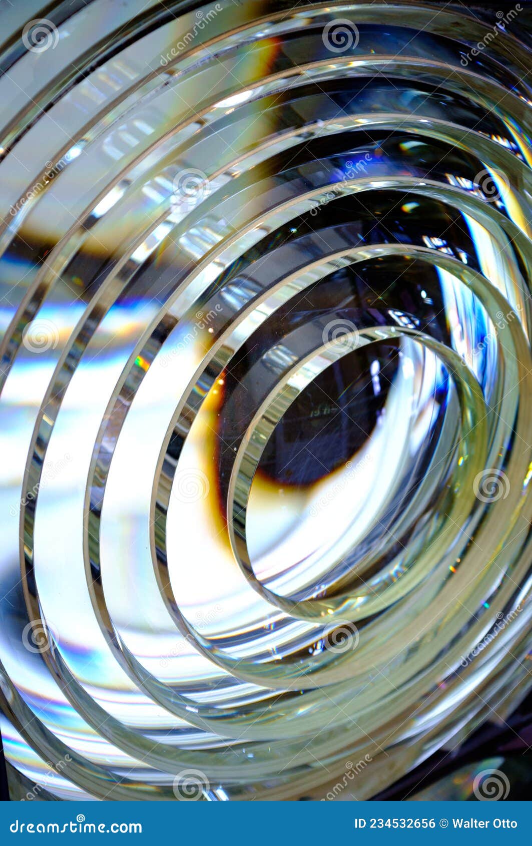 Fresnel Lens Pattern of a Lighthouse Stock Photo - Image of circles ...