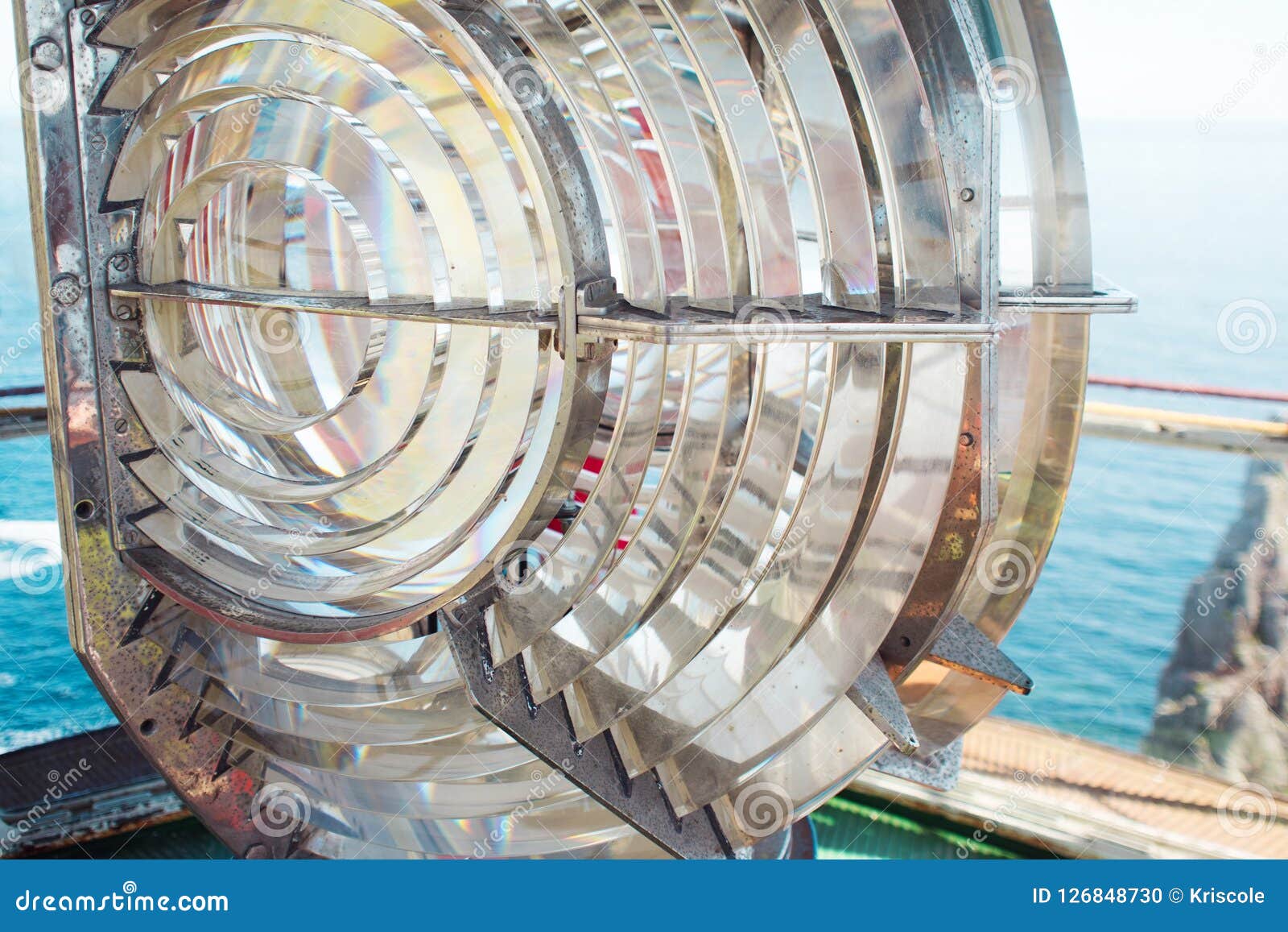 Fresnel Lens. Sea Lighthouse Lens Stock Photo - Image of shiny ...