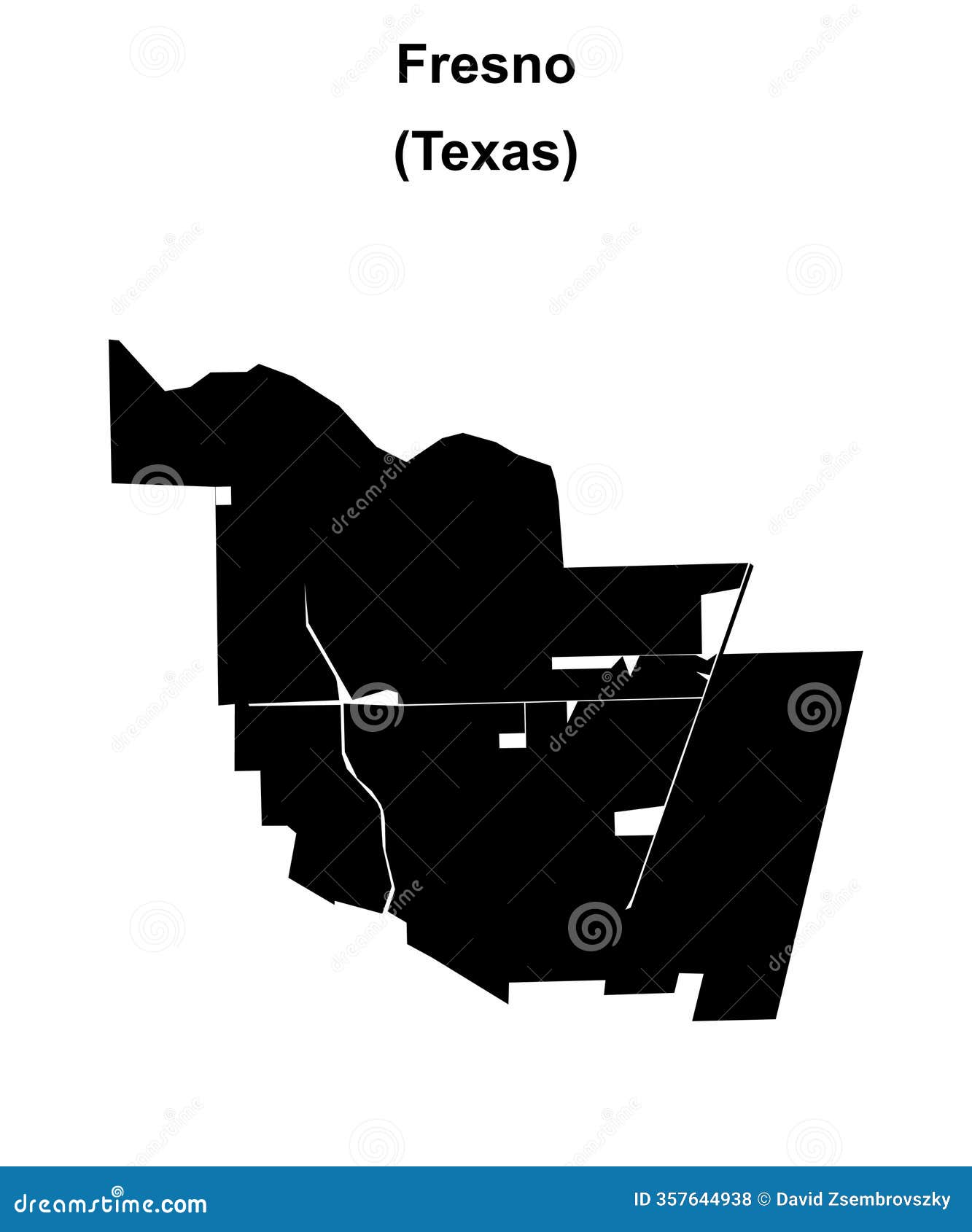 Fresno Outline Map Stock Image | CartoonDealer.com #357884431