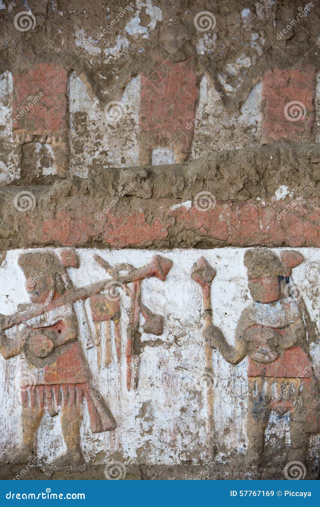 Fresque Antique En La Luna, Trujillo De Huaca De Image stock - Image du ...