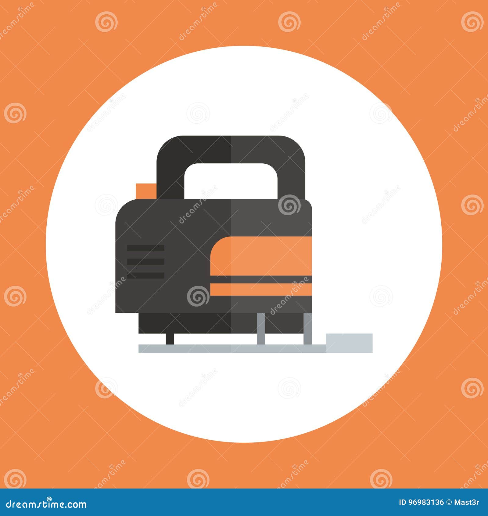 Fret Saw Tool Icon, Black Silhouette. Element Logo Jigsaw Isolated On ...