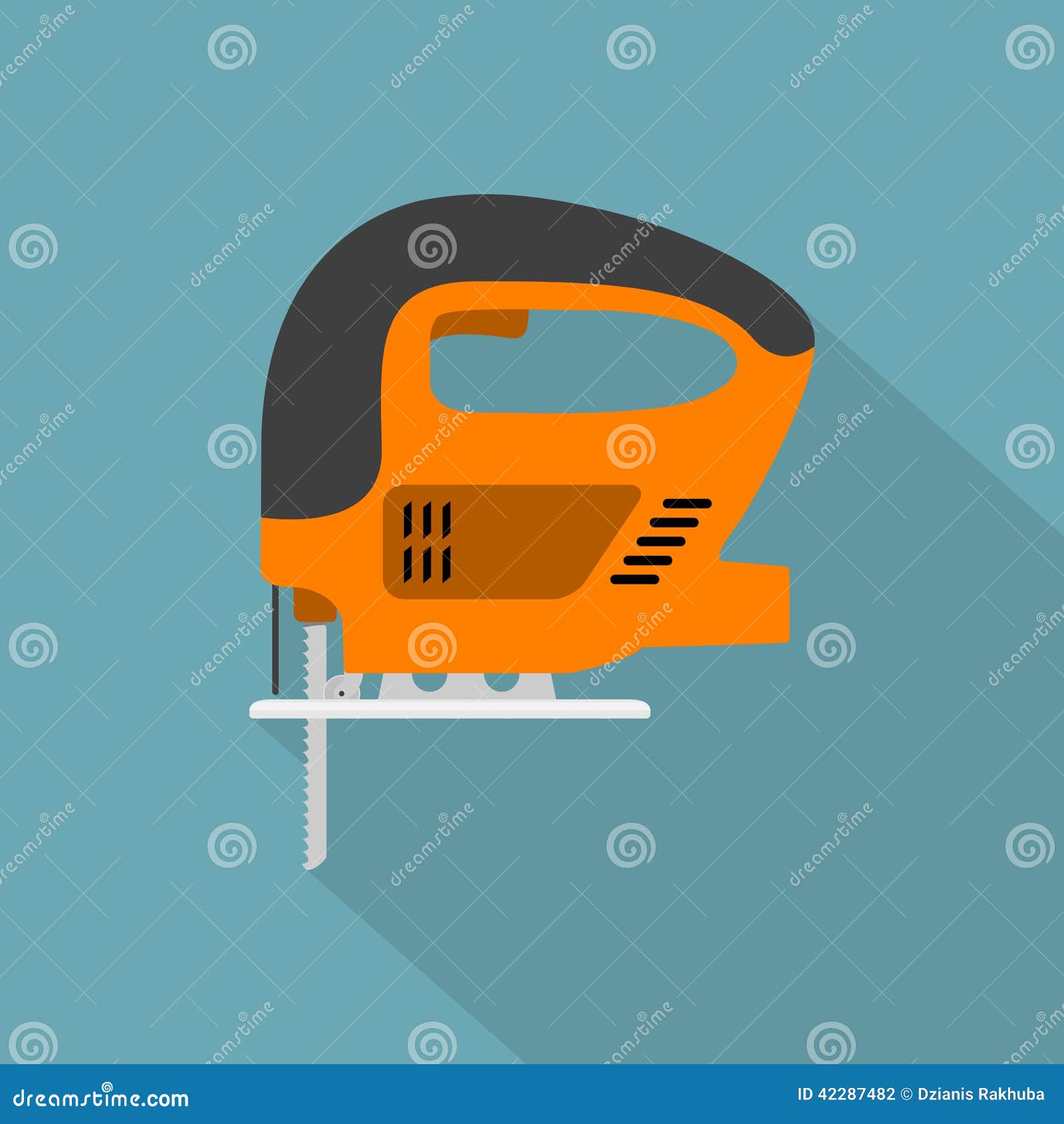 Fret Saw Tool Icon, Black Silhouette. Element Logo Jigsaw Isolated On ...