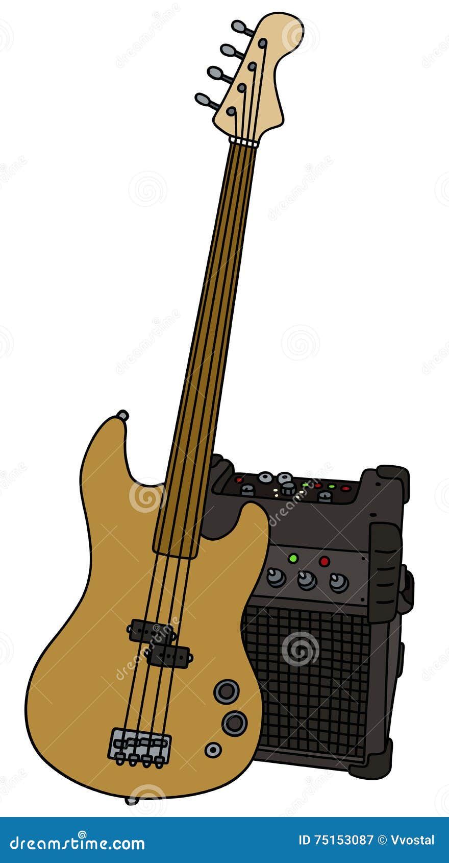 How To Draw A Bass Guitar