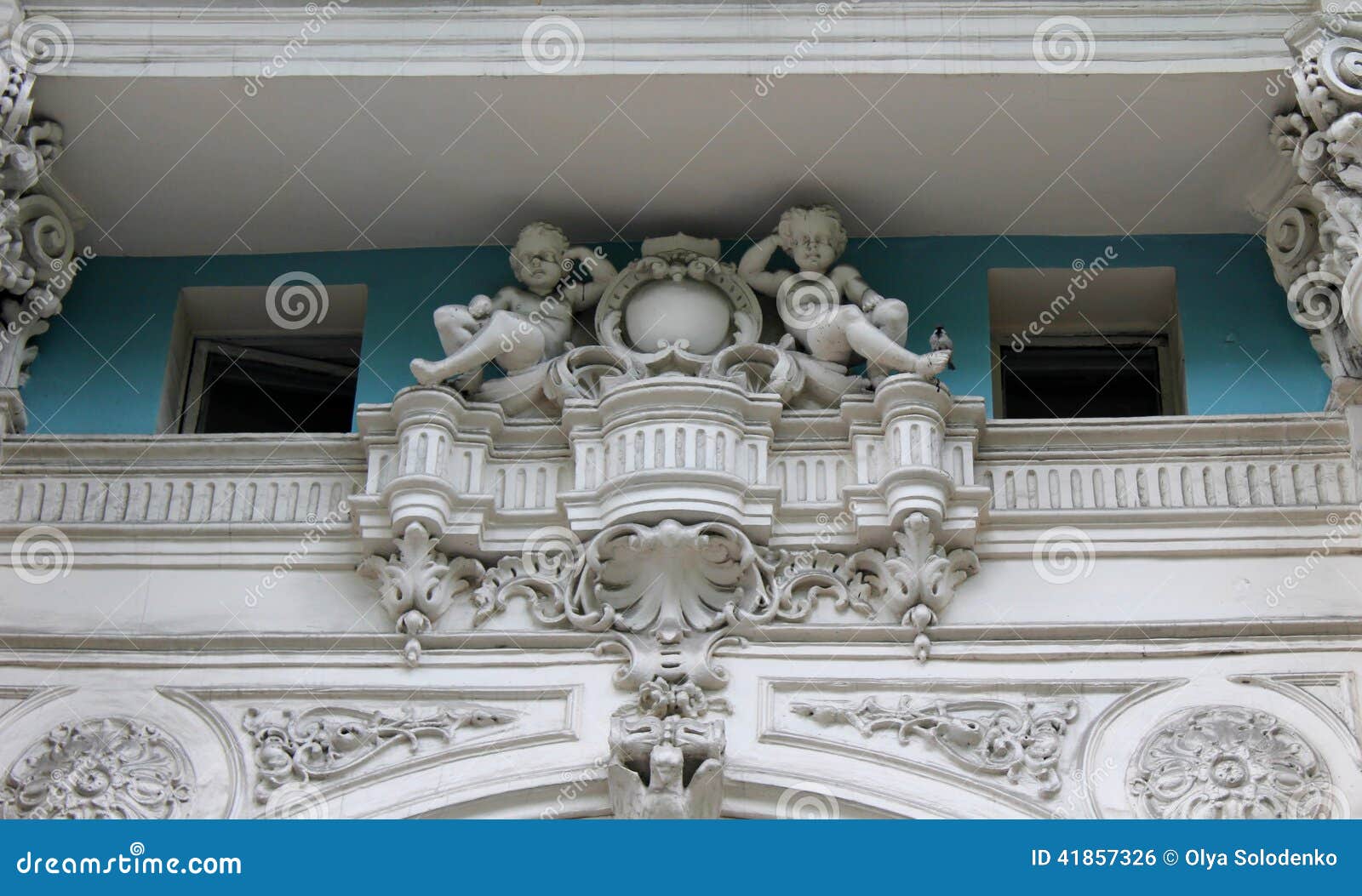 Fretwork Angels on the Building Stock Photo - Image of window, travel ...