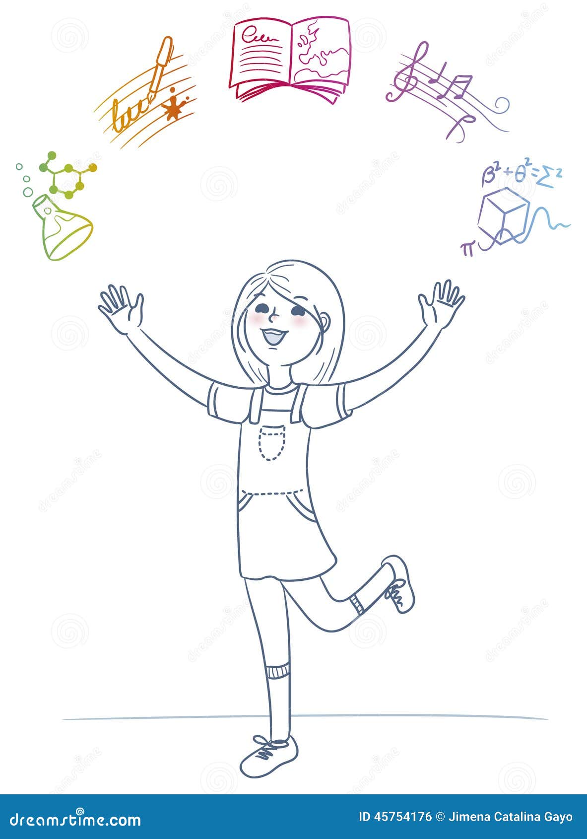 Freude am Lernen stock abbildung. Illustration von kreativität - 45754176