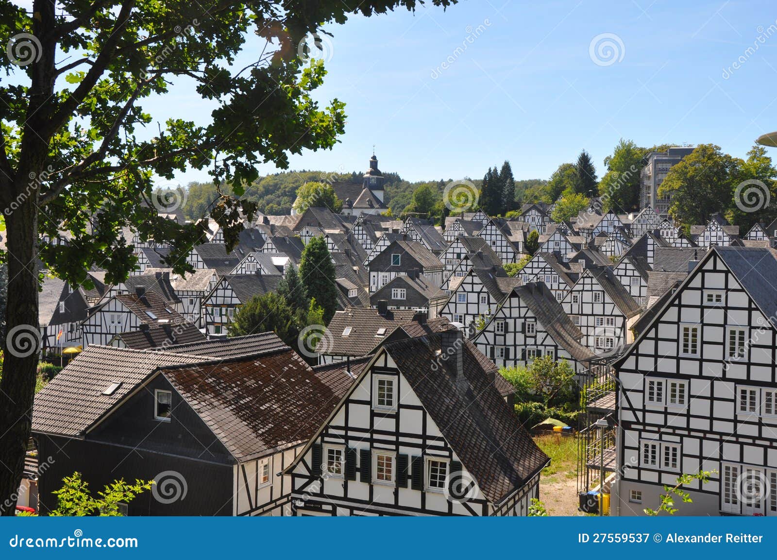 Freudenberg, Village of Half-timbered Houses Stock Image - Image of ...