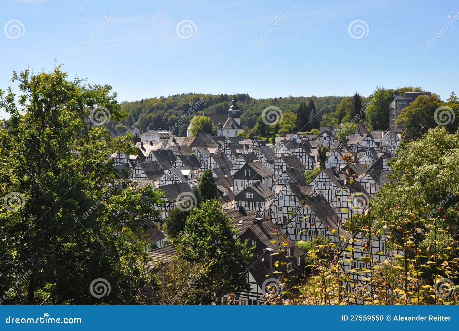 Freudenberg, Village of Half-timbered Houses Stock Photo - Image of ...