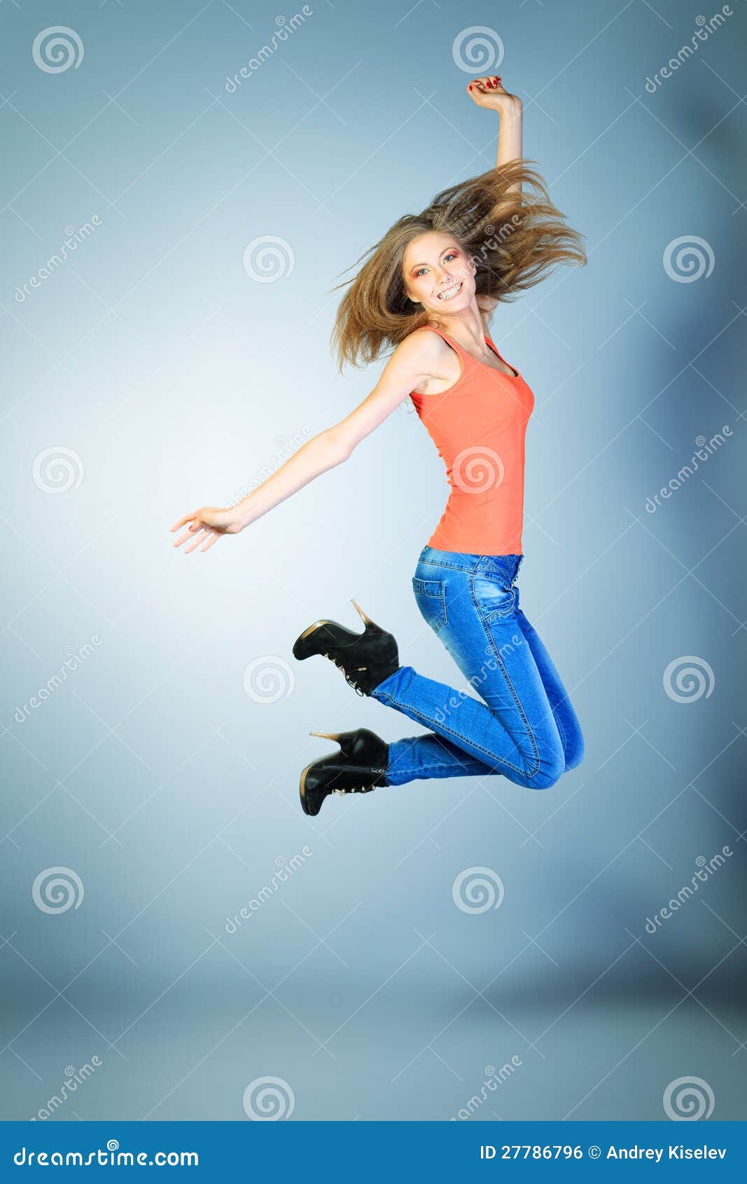 Freudensprung stockfoto. Bild von schönheit, gesund, leute - 27786796