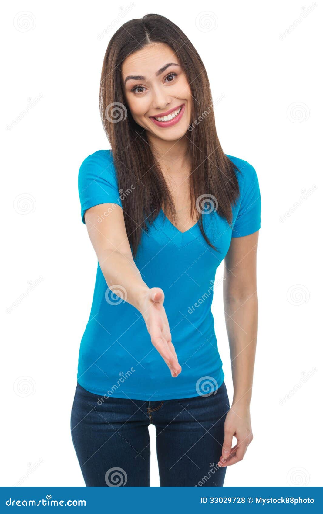 Freundliche Frau. stockfoto. Bild von konzepte, aufregung - 33029728