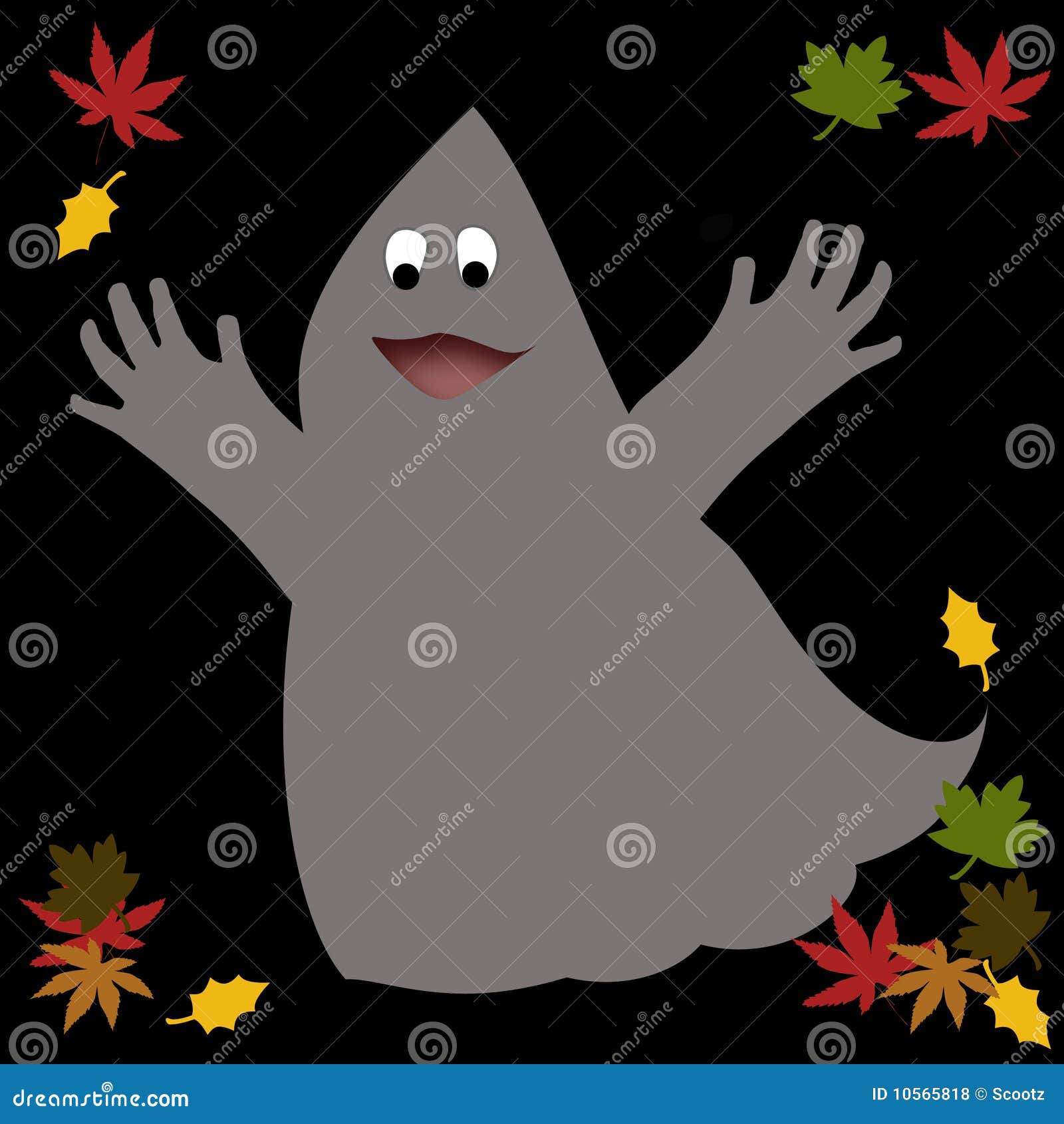 Freundlicher Halloween-Geist Stock Abbildung - Illustration von ...