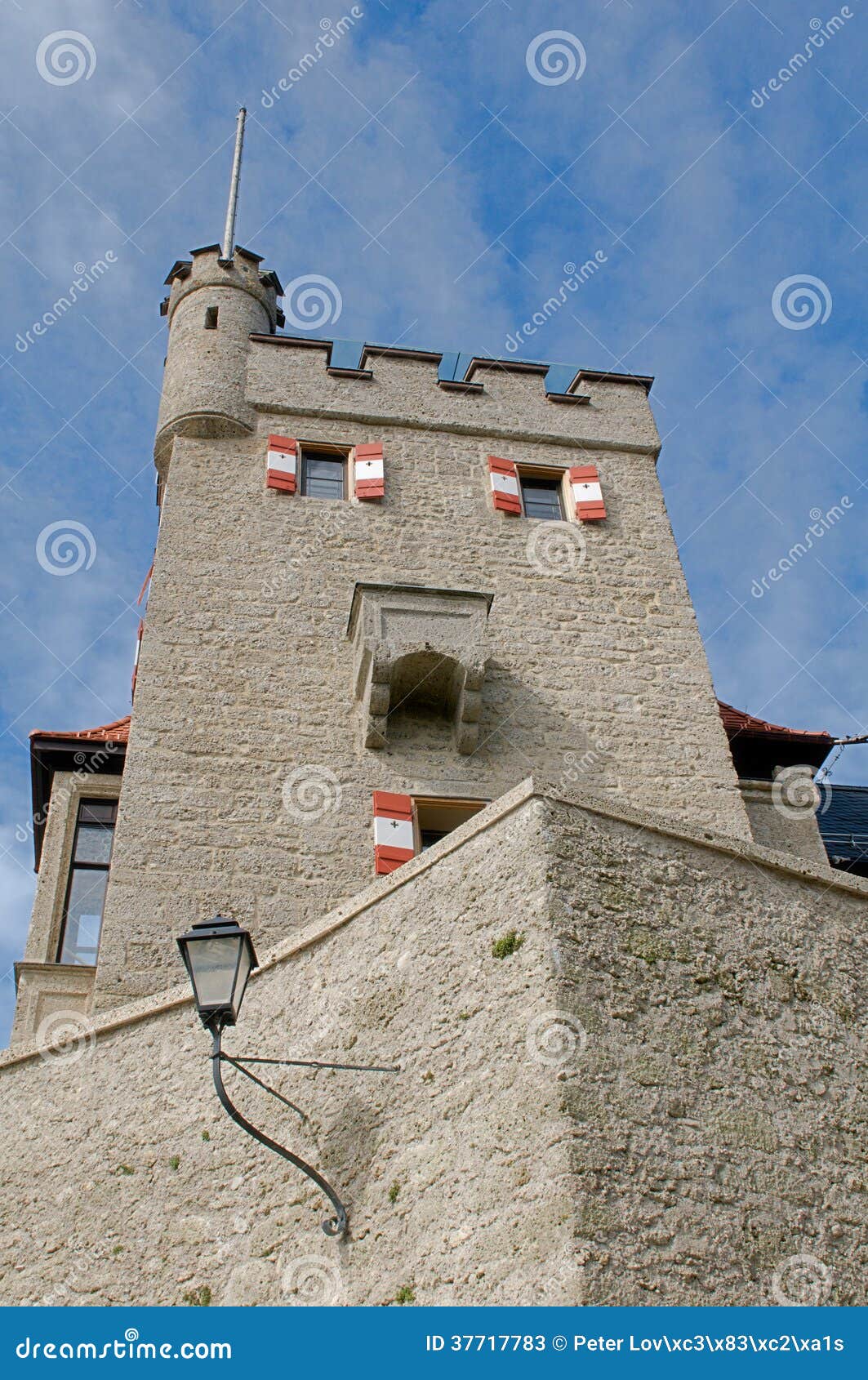 FreyschlÃ¶sschen (Red Tower) - Salzburg Stock Image - Image of castle ...