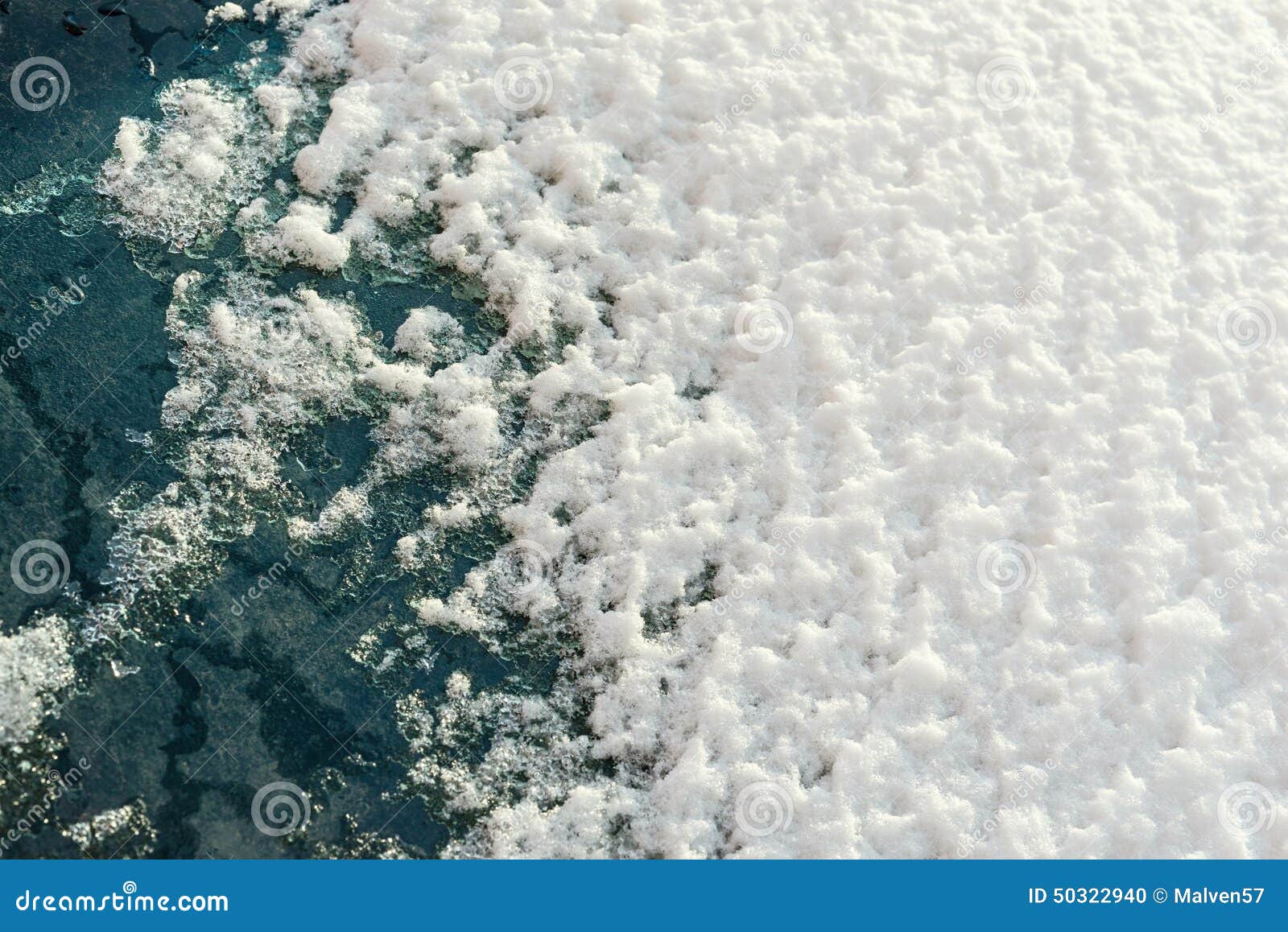 Friable Texture of Sparkling Snow on Glass Stock Photo - Image of white ...