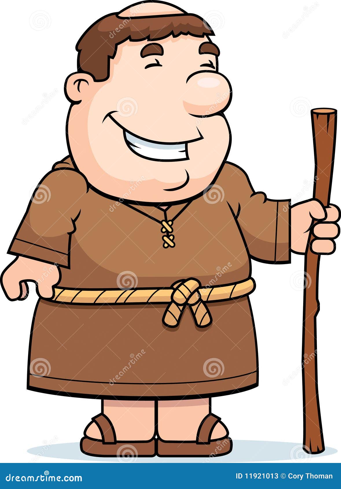 Friar Smiling stock vector. Illustration of happy, friar - 11921013