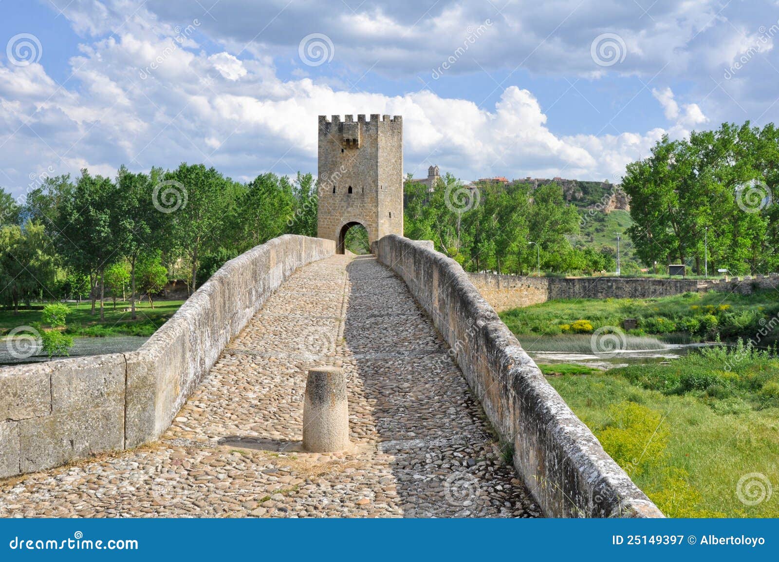 Frias Bridge, Burgos (Spain) Stock Image - Image of building, stone ...