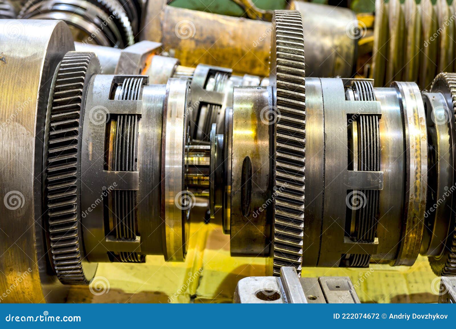 Friction Clutch of the Gearbox of the Cnc Machine Tool Stock Photo ...