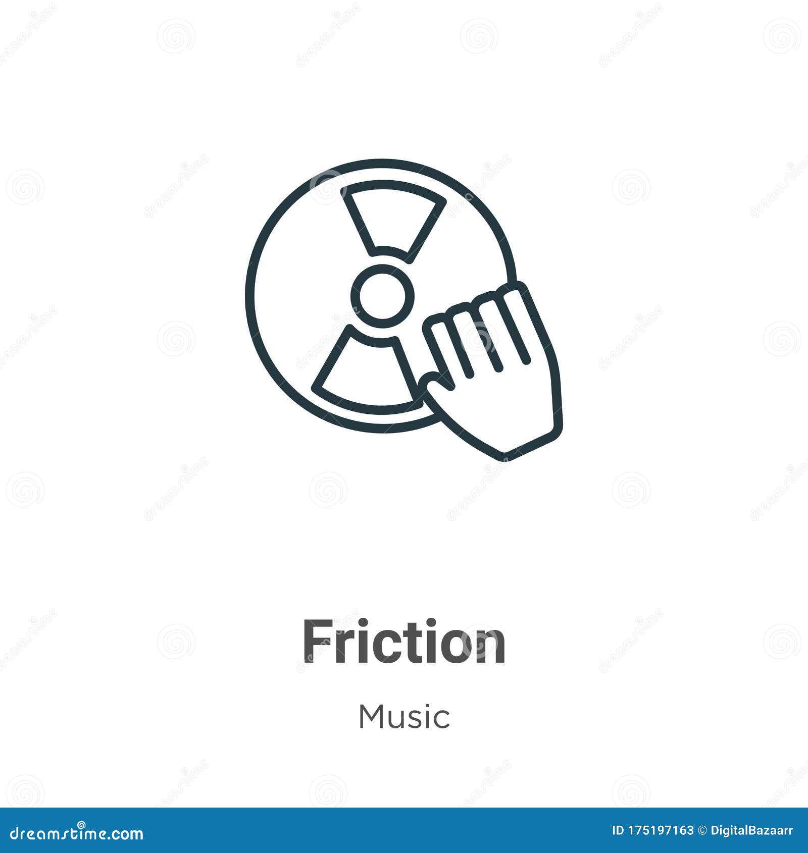 Outline Friction Vector Icon. Isolated Black Simple Line Element ...
