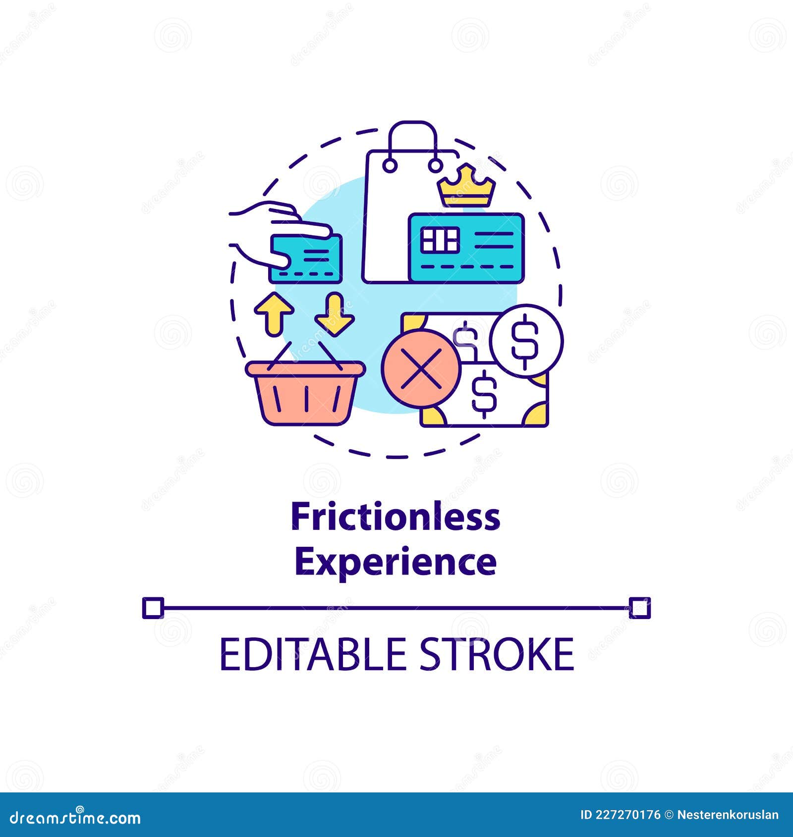 Frictionless Experience Concept Icon Stock Vector - Illustration of ...