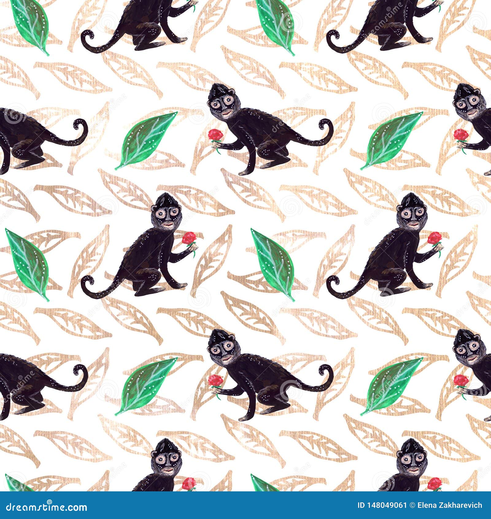 Black Monkey In Minimalist Style Perfect Lock Screen Background Stock ...