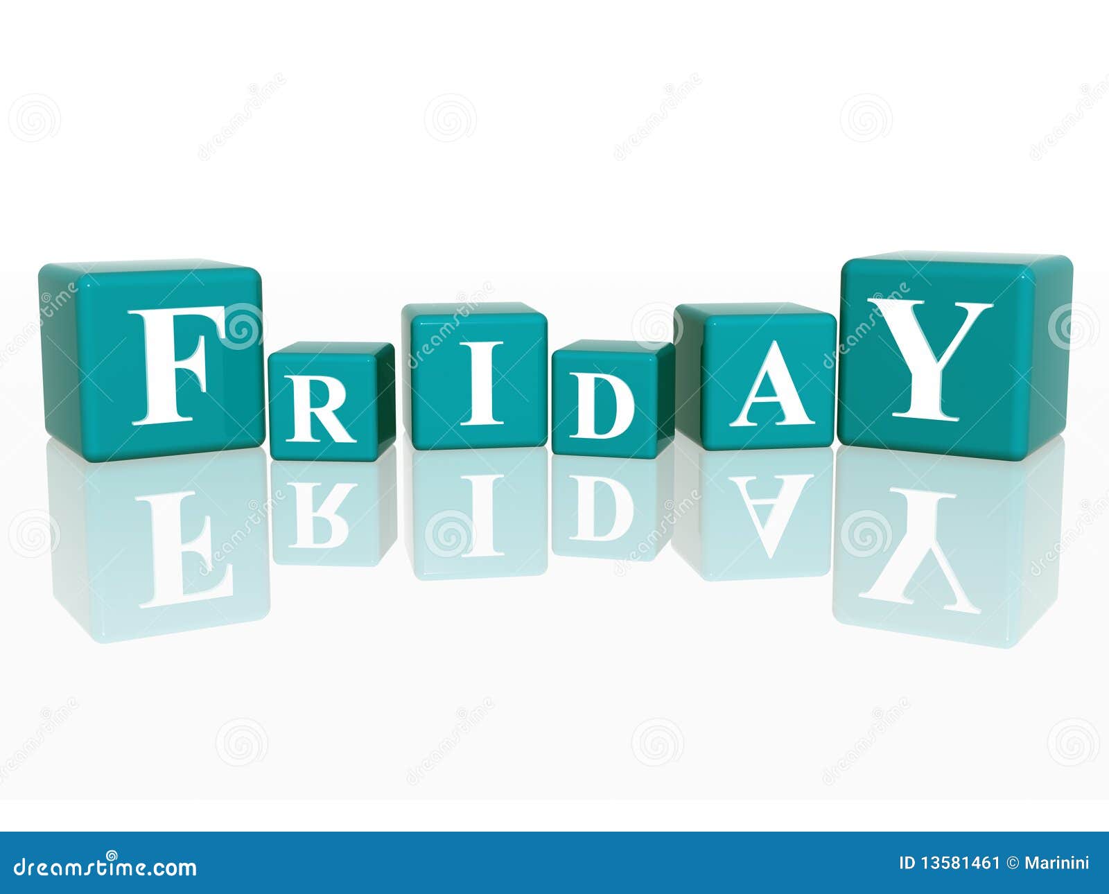 Friday in 3d cubes stock illustration. Illustration of cube - 13581461