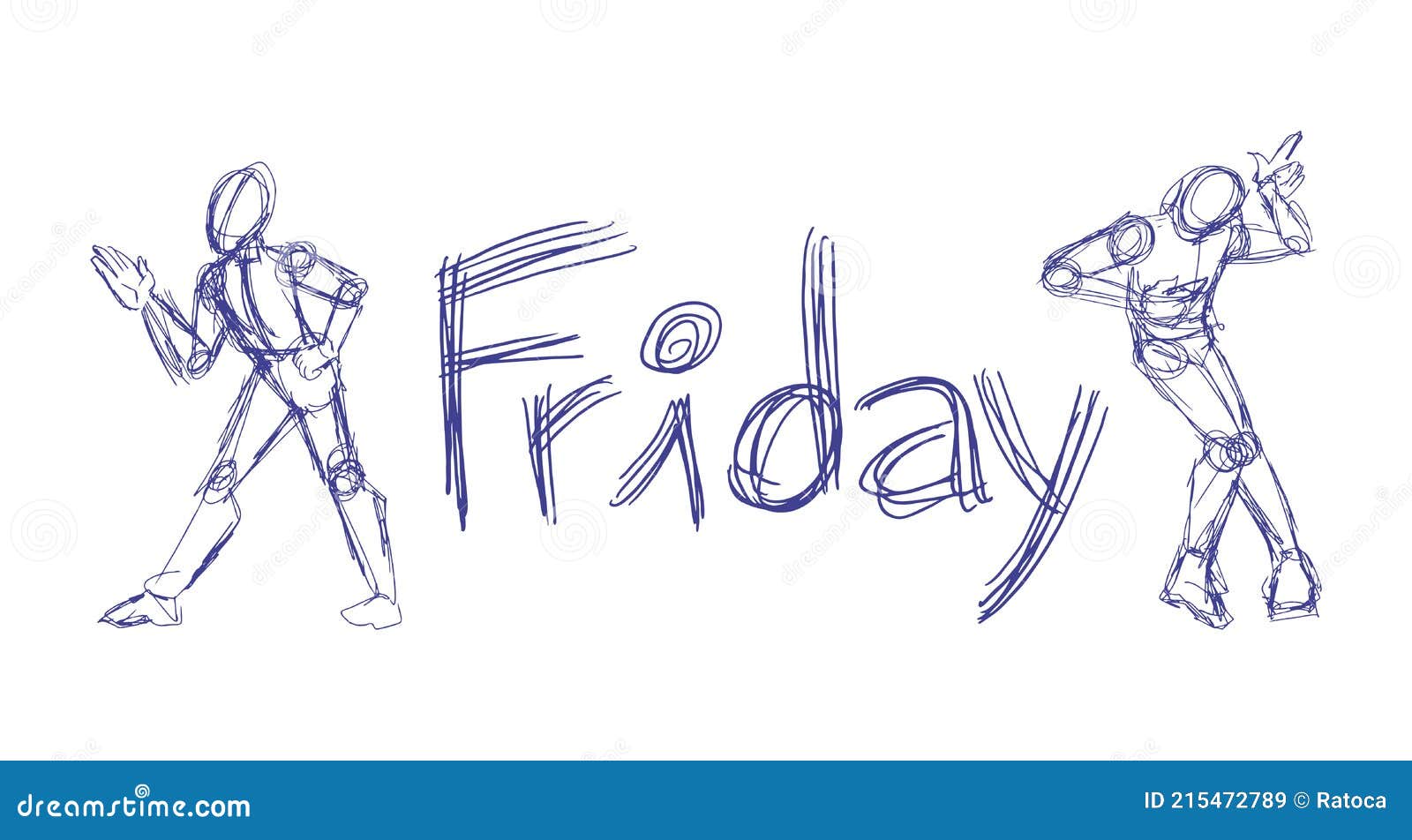 Friday art illustration stock vector. Illustration of dance - 215472789