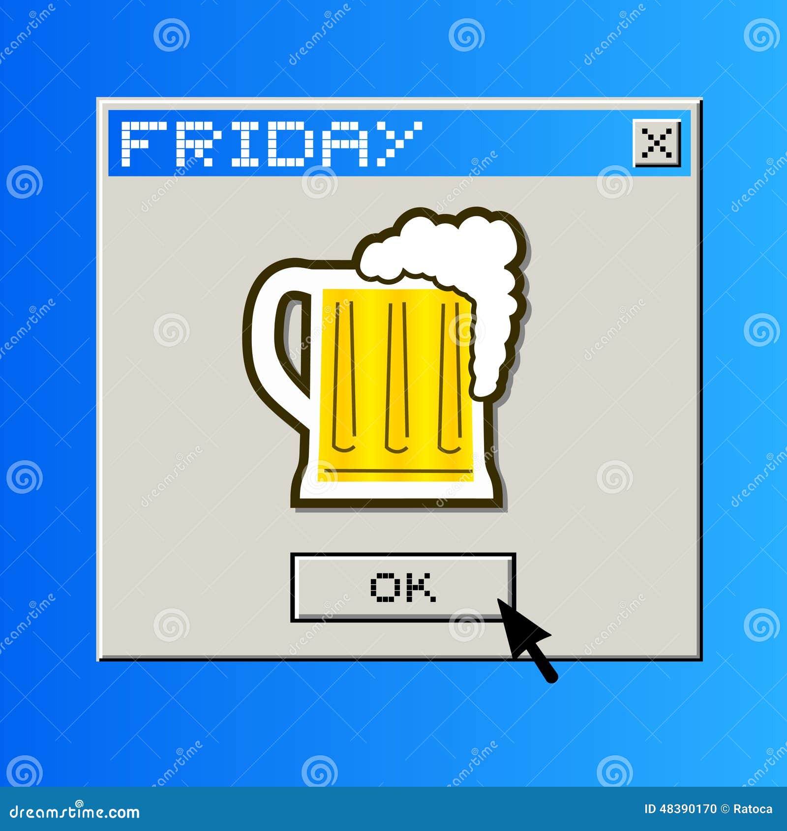 Friday beer message stock vector. Illustration of concept - 48390170