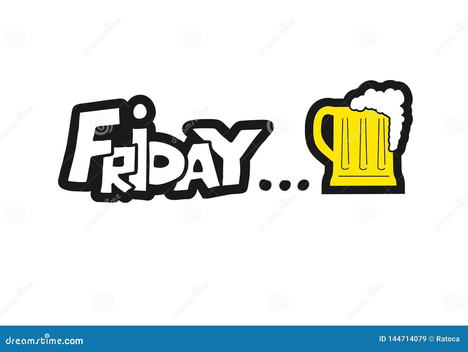 Friday beer symbol stock vector. Illustration of party - 144714079