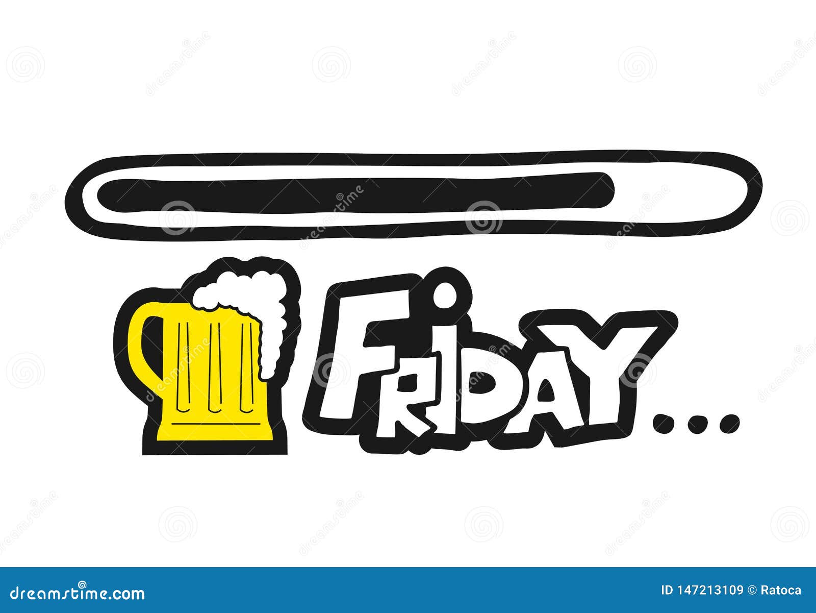 Friday beer symbol stock vector. Illustration of friday - 147213109