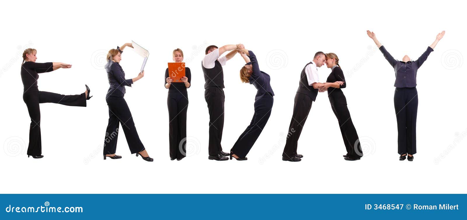 Friday business group stock image. Image of black, isolated - 3468547