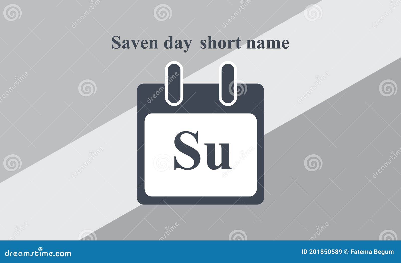 Sunday Day Short Name, Date Vector Icon, Calendar Date Icon. Stock ...